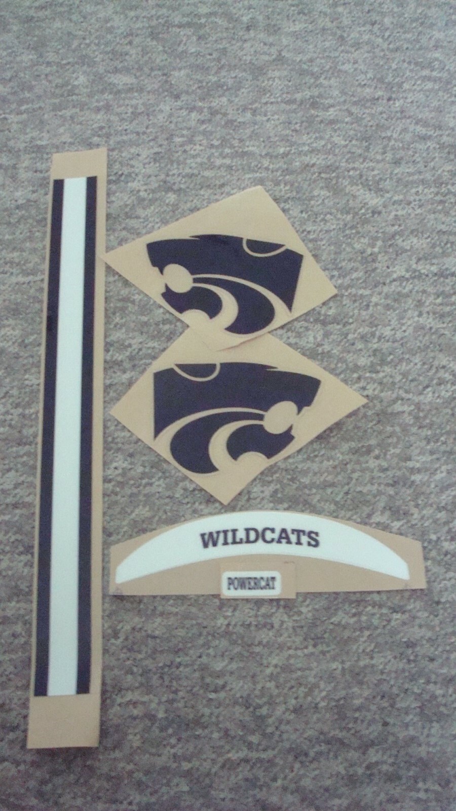 Kansas State Wildcats Full Size Football Helmet Decals w/Stripe ...