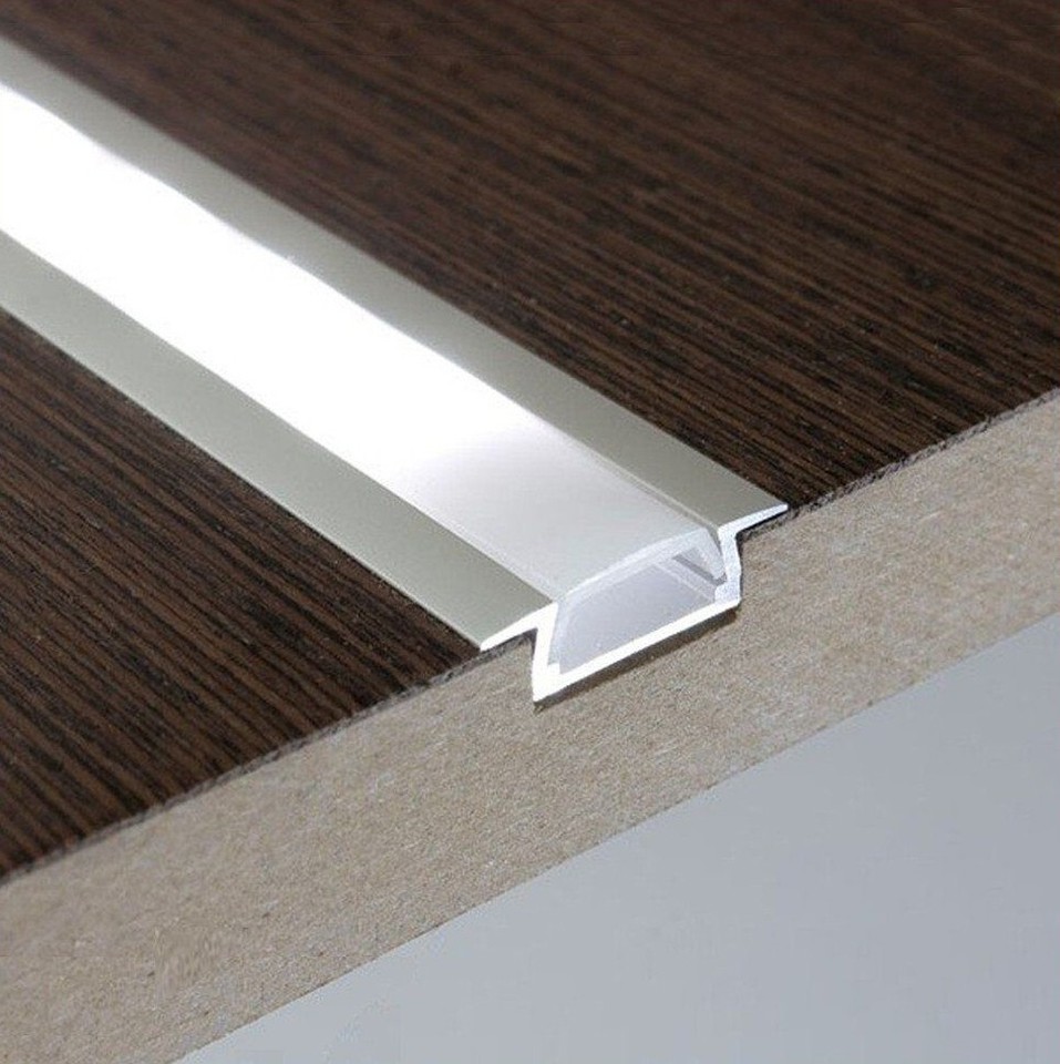 10x 1M LED Strip Channel Extrusion Aluminium Profile Trunking Recessed ...