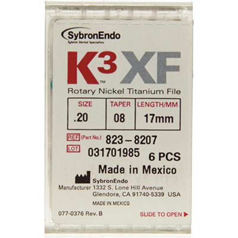 Endodontic K3 XF NiTi Files – 17 mm By Kerr (6/pk) | eBay