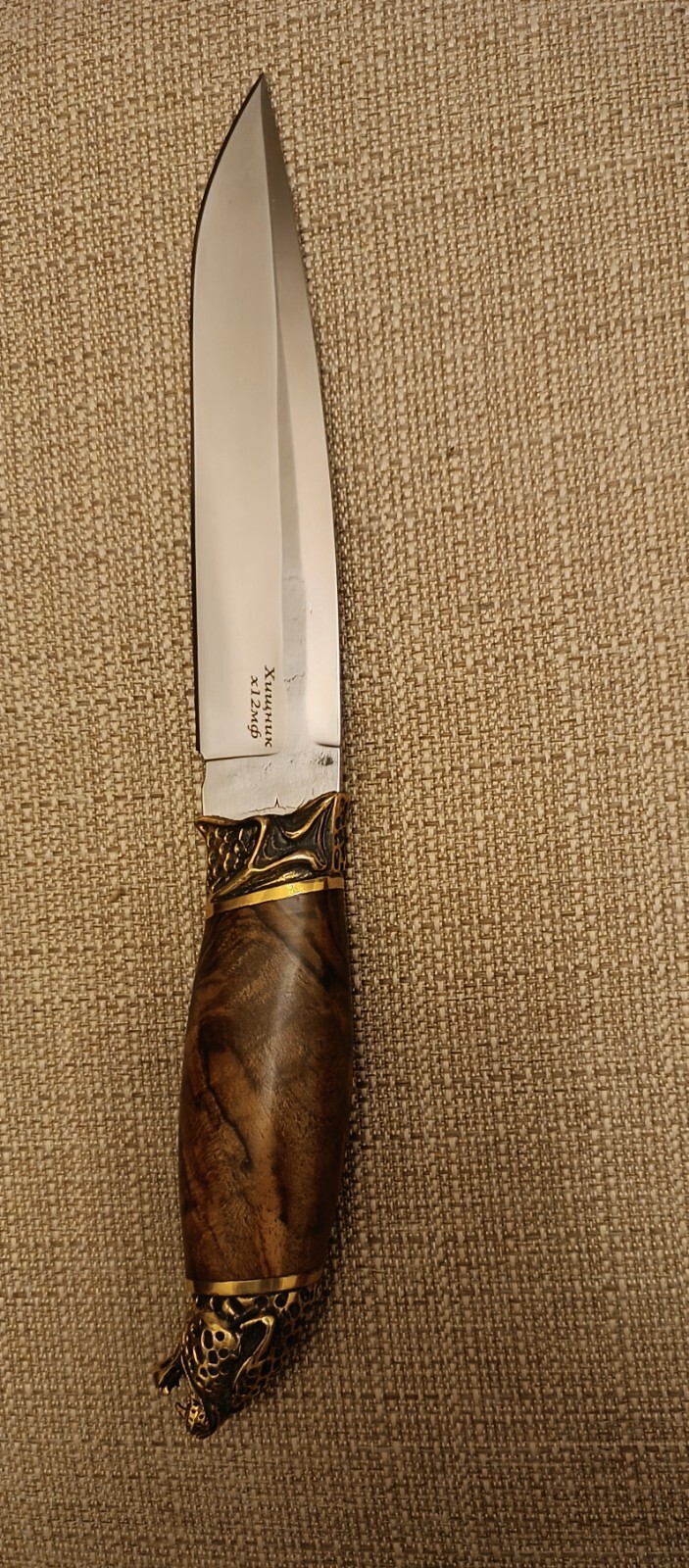 Knife hunting cutting tourist Predator steel X12MF forged Knife ...