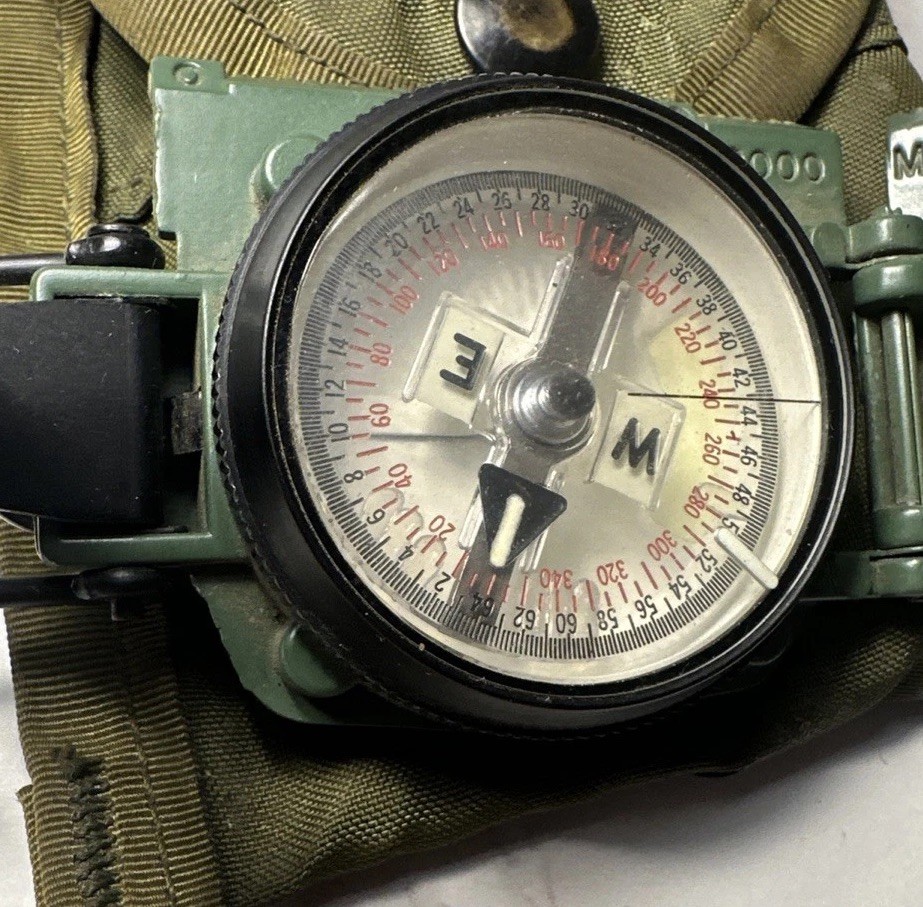 1989 U.S. Military Magnetic Compass Army Stocker Yale NSN 6605-01-196 ...