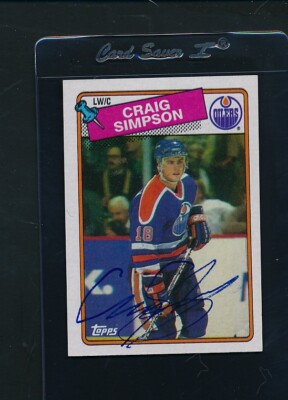 1988/89 Topps #27 Craig Simpson Oilers Signed Auto *C9600 | eBay
