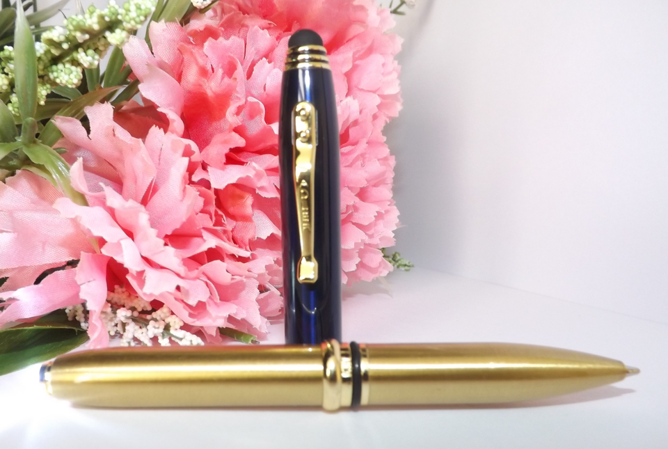 3 in 1 Crowne Triple Navy Flashlight Stylus Antimicrobial Adler Pen ...