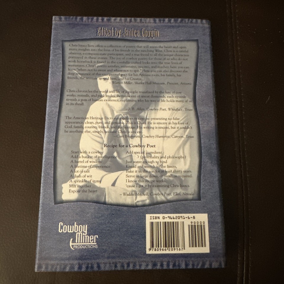 Cowboy Poetry : Rhymes, Reasons and Pack Saddle Proverbs by Chris ...