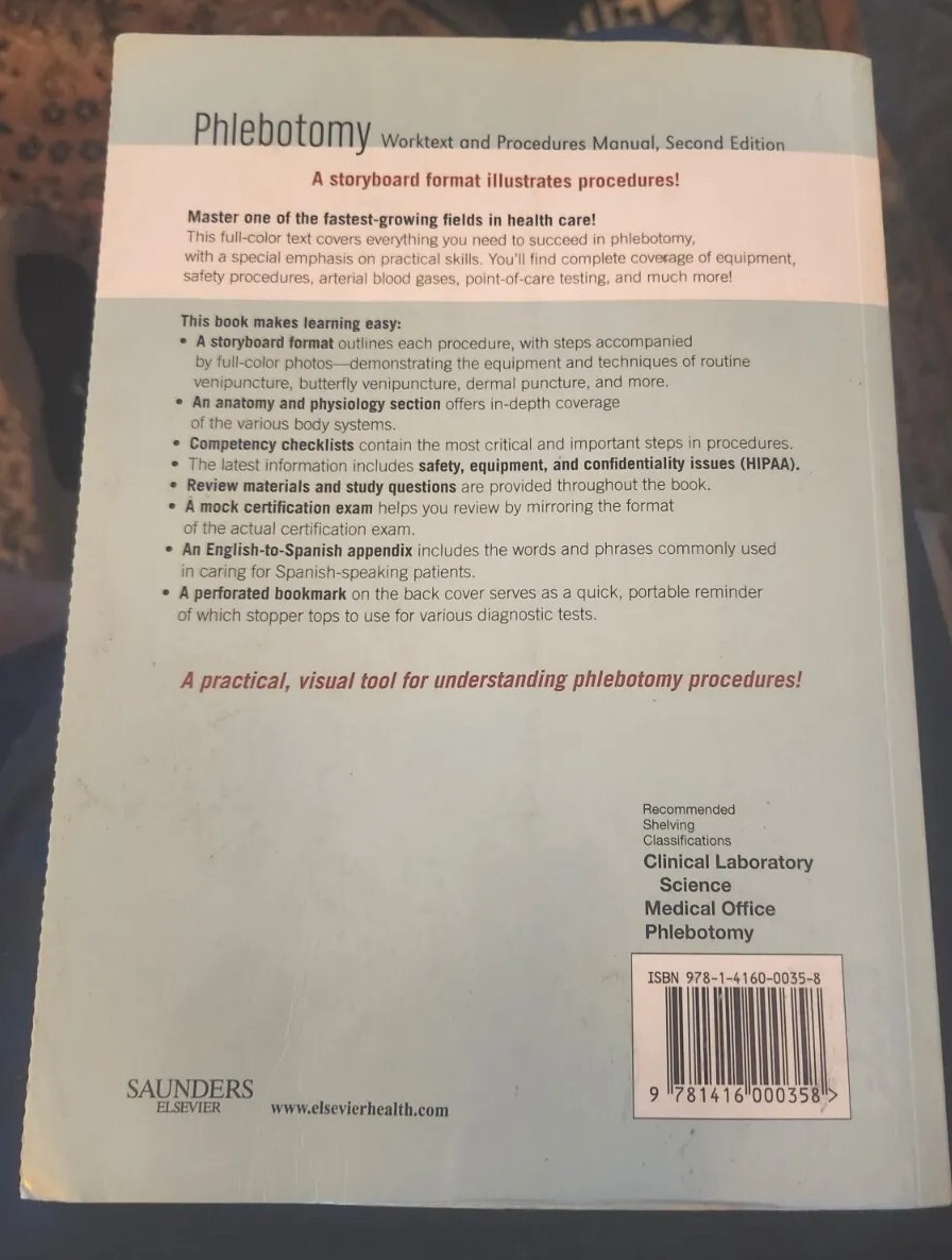 Phlebotomy : Worktext and Procedures Manual by Richard Robinson and ...
