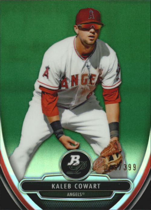 2013 Bowman Plat. Chrome Prospects Green Ref Card #BPCP48 Kaleb Cowart ...