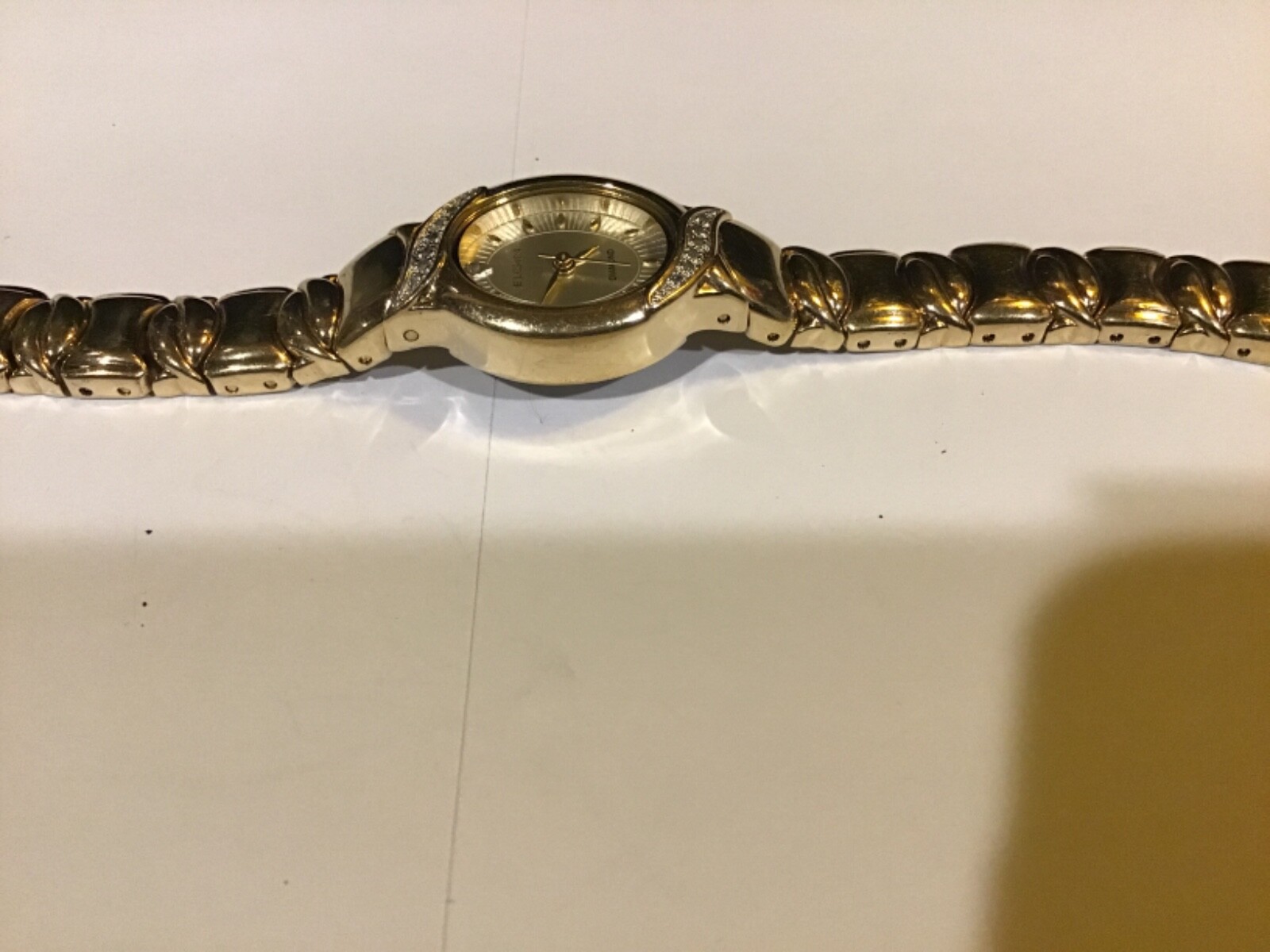 Elgin Diamond SR626SW Gold Quartz Women’s Watch | eBay