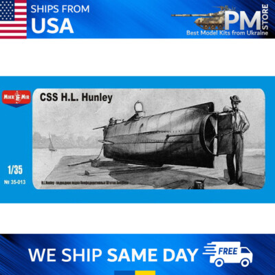 Mikro Mir 35-013 CSS H.L. Hunley 1863 Confederate submarine 1/35 scale ...
