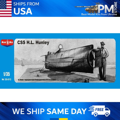 Mikro Mir 35-013 CSS H.L. Hunley 1863 Confederate submarine 1/35 scale ...