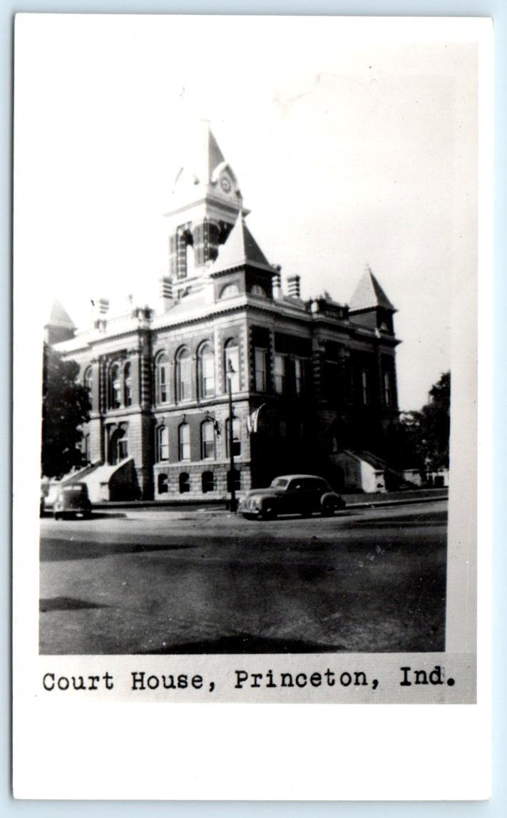 RPPC PRINCETON, IN Indiana ~ Gibson County COURT HOUSE c1950s Postcard ...