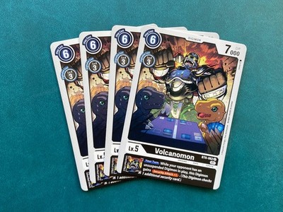 Volcanomon BT6-062 Playset Double Diamond Digimon Card Game x4 | eBay