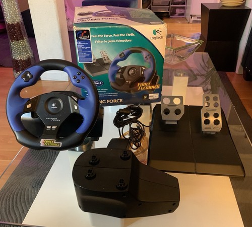 Logitech Driving Force Steering Wheel (PS2 Mac & PC Compatible) | eBay