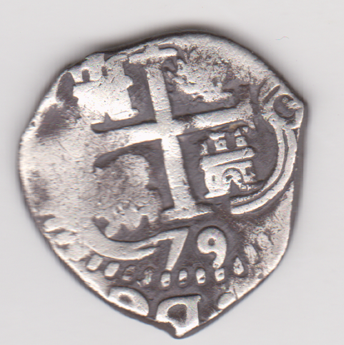 BOLIVIA,Potosí cob 1 real, 1679 C.; KM-23; 3.0 grams. nice example of a ...