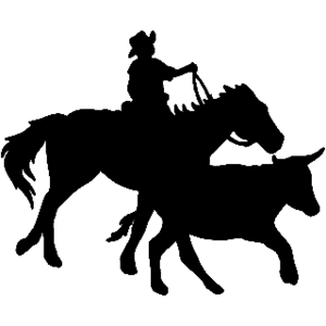 Calf Roping Rodeo Vinyl Decal Your Color Choice Sticker | eBay