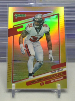 Antoine Winfield Jr. 2021 Donruss Press Proof Premium Gold #106 Tampa ...