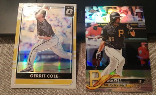 PIRATES Refractor Lot (2) - 2016 Optic Gerrit Cole, 2018 Topps Chrome ...
