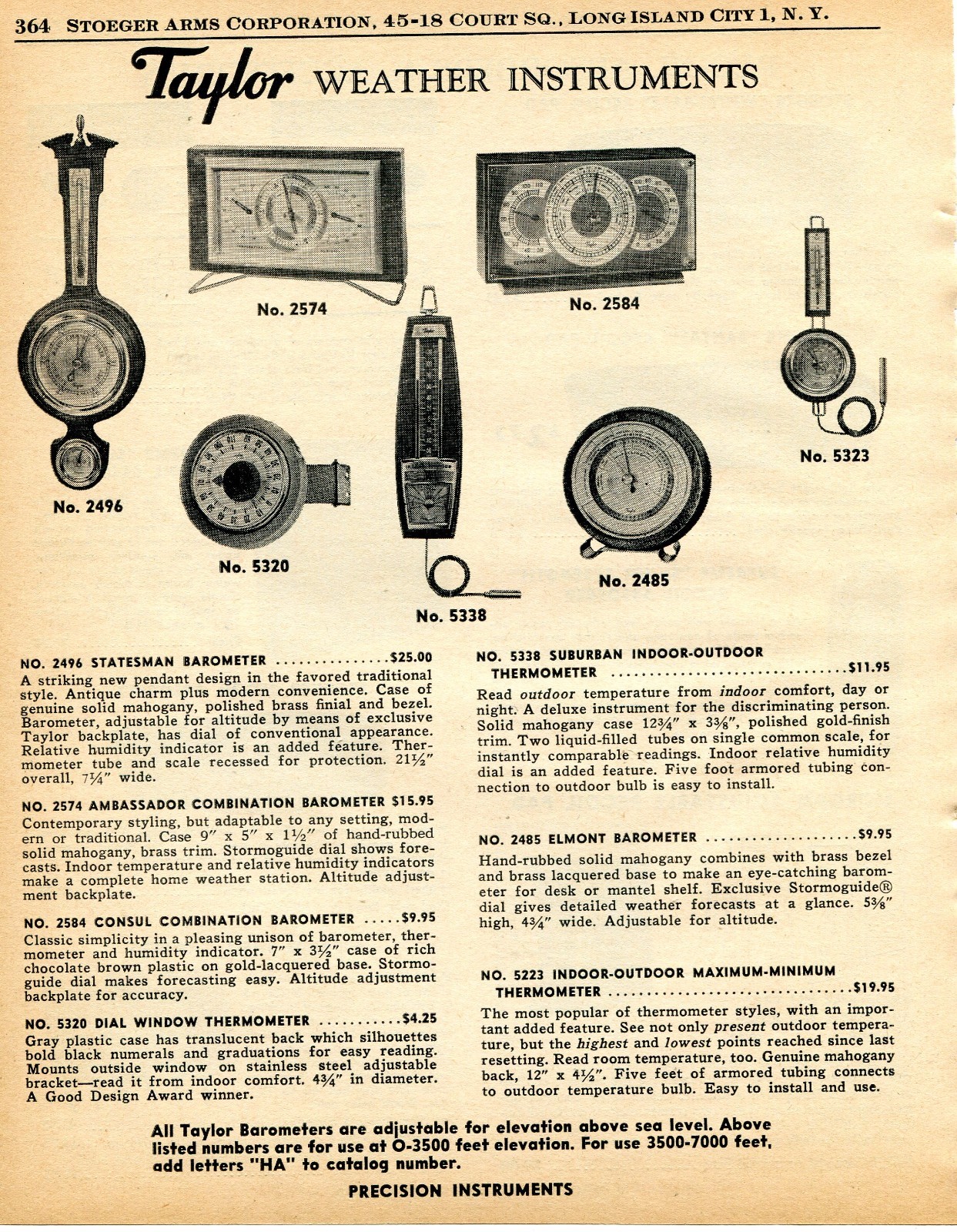 1960 Print Ad of Taylor Weather Instruments barometer & thermometer | eBay