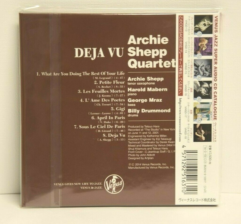 ARCHIE SHEPP QUARTET - DEJA VU - Super Audio CD - DSD Mastering - JAPAN | eBay