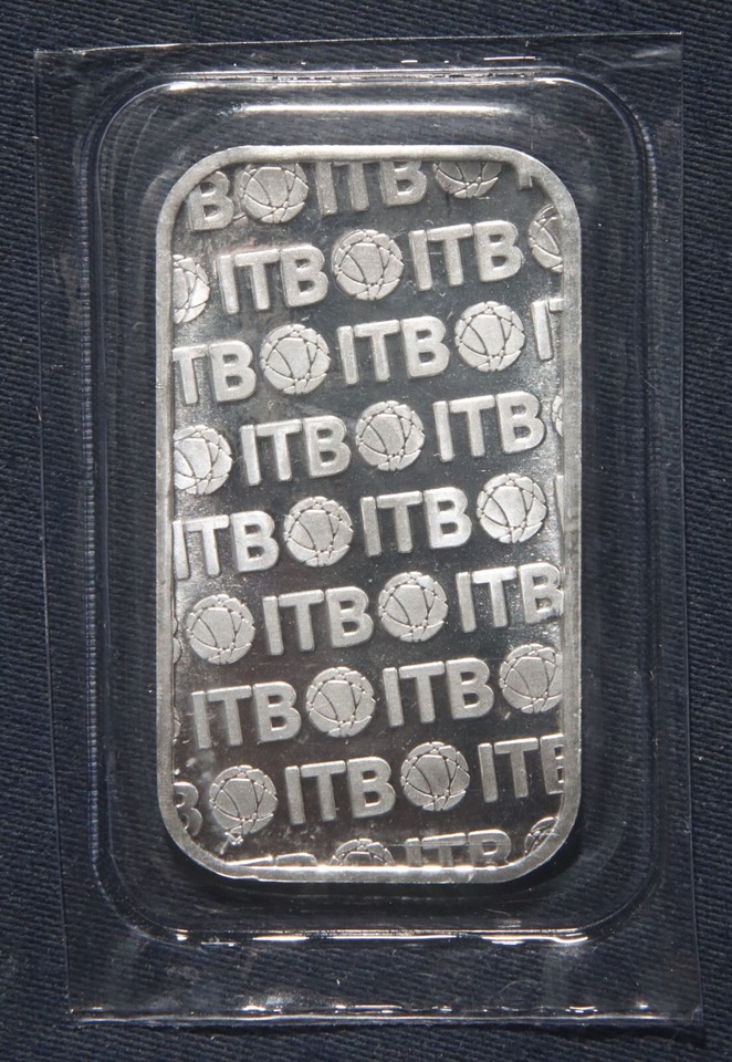 ONE (1) INTERNATIONAL TRADE BAR 1 OZ 0.999 FINE SILVER ITB SEALED LOT ...