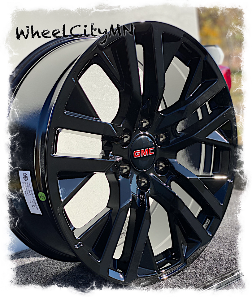 20" gloss black 2019 2020 2021 GMC Yukon Denali Sierra 1500 replica ...
