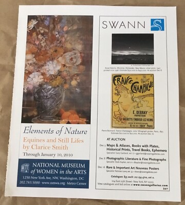 Clarice Smith museum gallery exhibition ad 2009 art show magazine ...