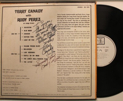 Terry Canady & Rudy Perez Autographed Lp Terry Canady W/ Rudy Perez On ...