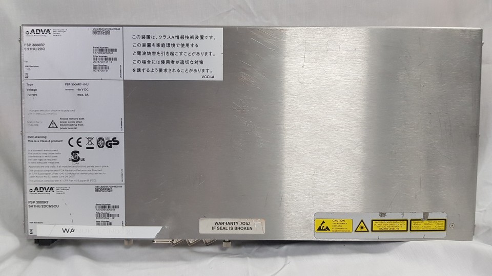ADVA fsp 3000r7 Fiber Service Platform Main Unit with NCU-II and SCU ...