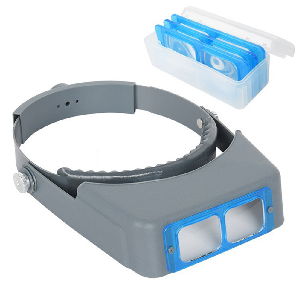 Headband Magnifier Head Magnifying Jewelry Watch Repair Reading with 4 ...