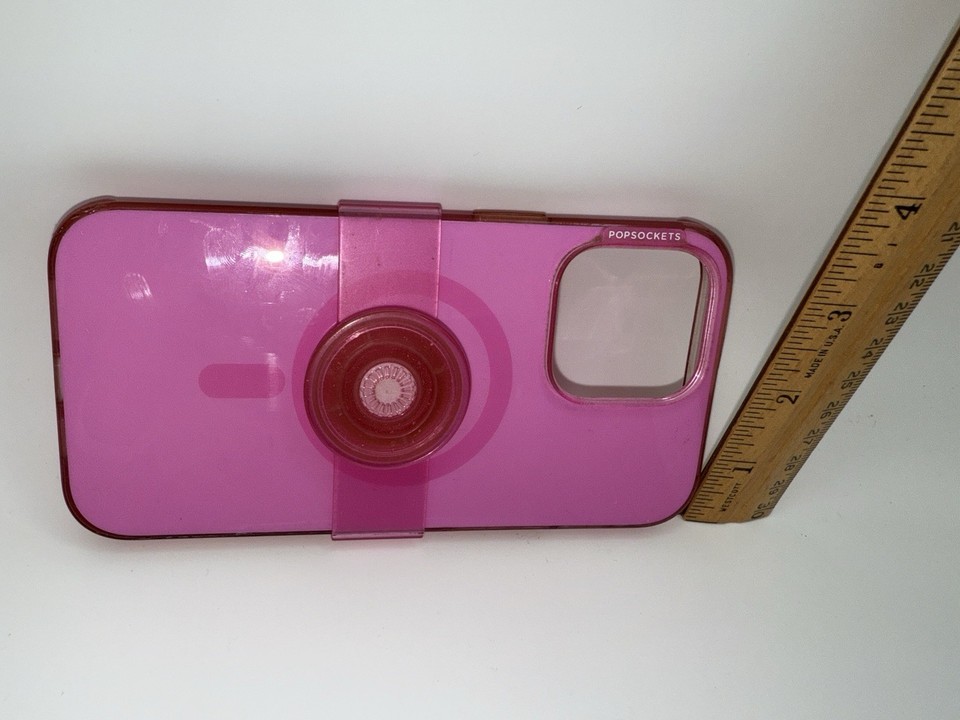 Pre-Owned Pop-Socket iPhone 14 Pro Max Protector Case Pink Good ...