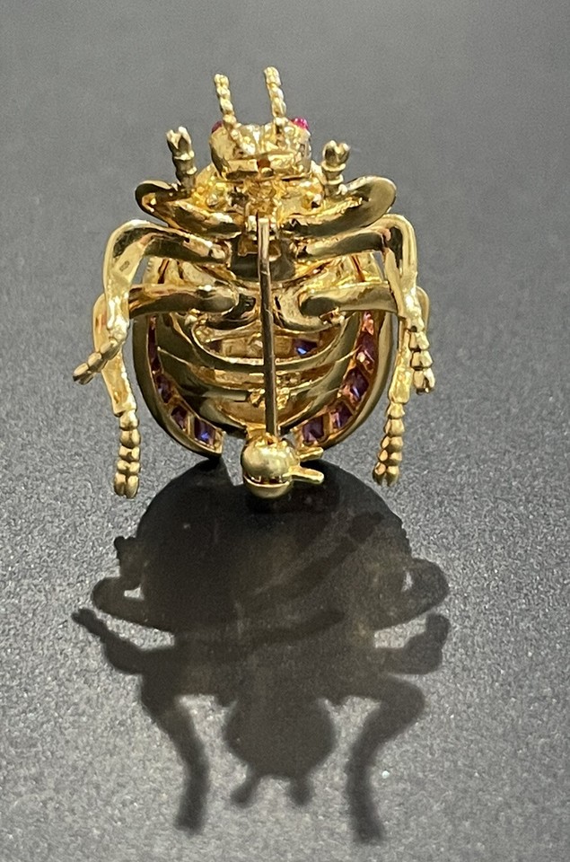 18k Yellow Gold Bug Diamond And Color Stones Brooch/Pin Vintage | eBay