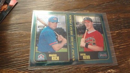 2001 TOPPS CHROME # 283 DRAFT PICKS AARON HERR/DOMINIC RICH BASEBALL ...