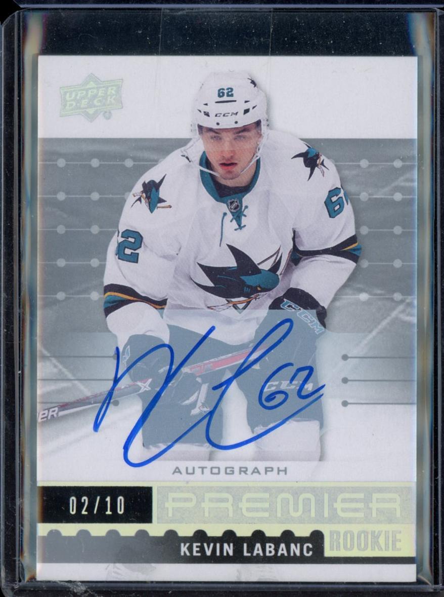 Kevin Labanc 2016-17 Upper Deck Premier Rookie Autograph R-3 RC Auto ...