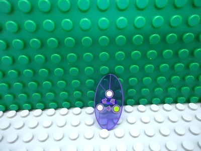 Lego mini figure 1 Trans Purple Oval Shield Dimensions Keystone with 3 ...