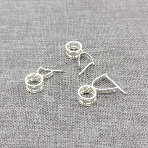 10pcs of 925 Sterling Silver Pendant Pinch Bails Large Hole Overlap ...