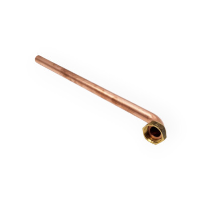 COPPER PIPE WITH FOLDER AND CURVED NUT Ø 18 X 3/4 CM 30 CURVED SOCKET ...