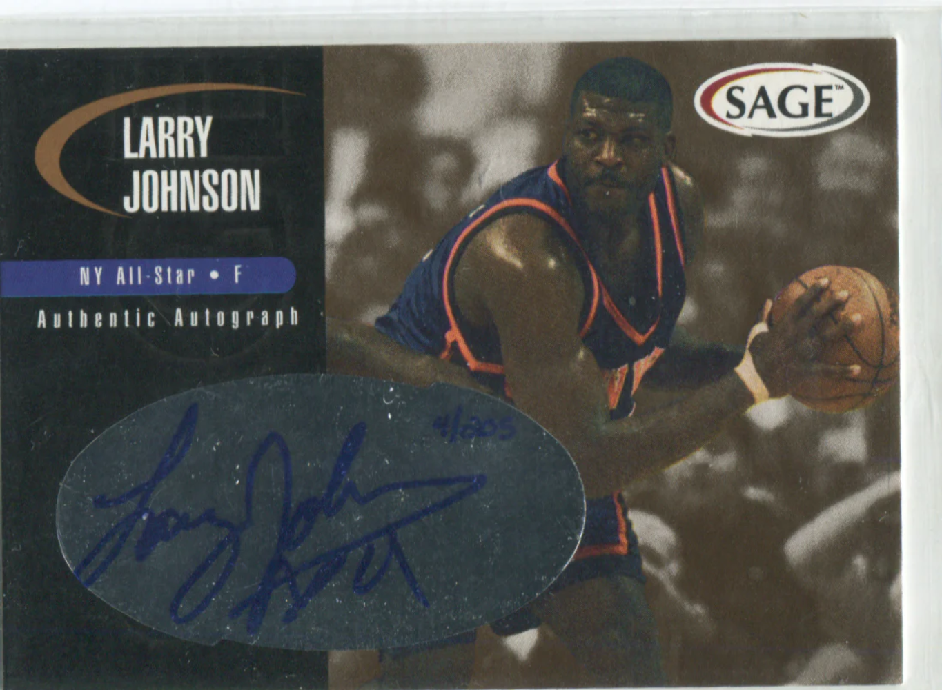 2000 Sage #A27 Larry Johnson Autographed Card | eBay