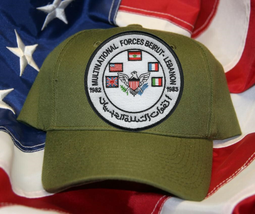 MULTINATIONAL FORCES BEIRUT-LEBANON HAT PATCH CAP US MARINES VETERAN ...