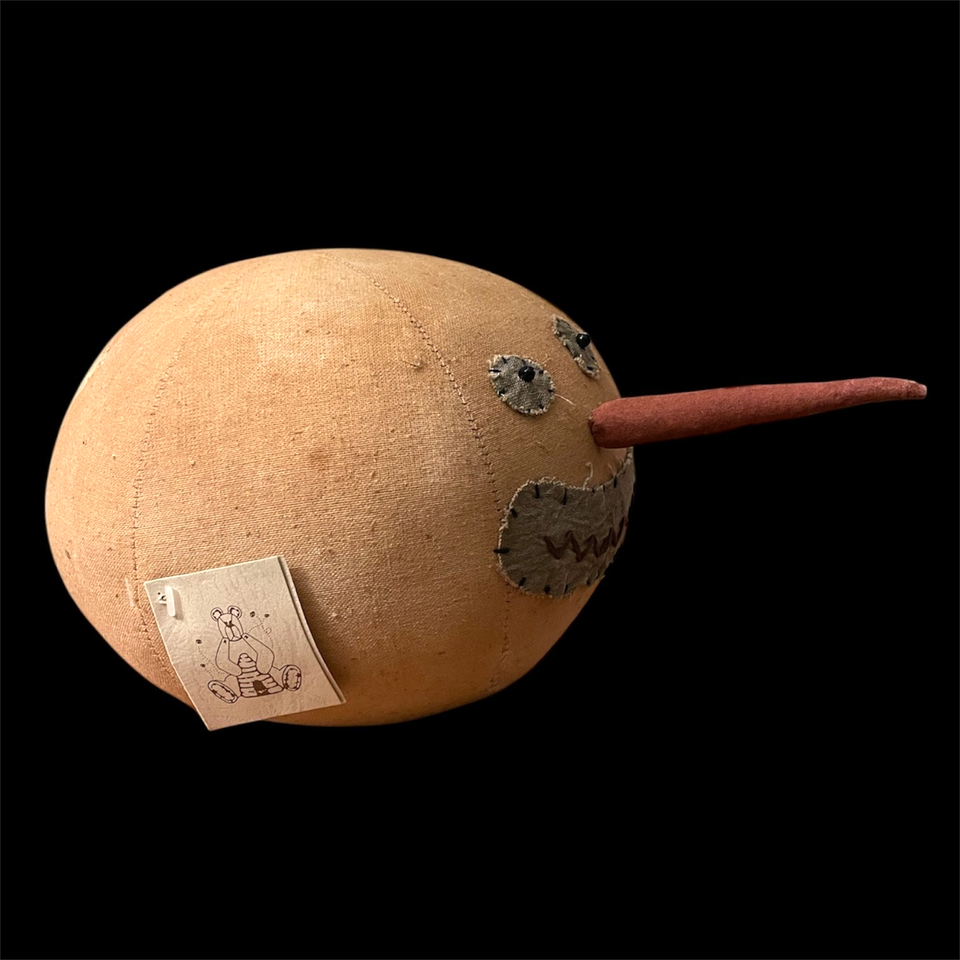 NOS Vtg 2003 Honey and Me Lisa Liffick Primitive Snowman Head Christmas ...