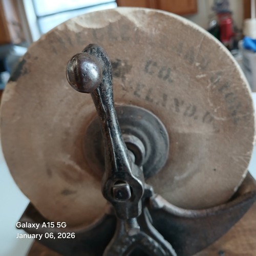 Antique CS Co Hand Crank Grinding Wheel Cast Iron Shapening Stone | eBay