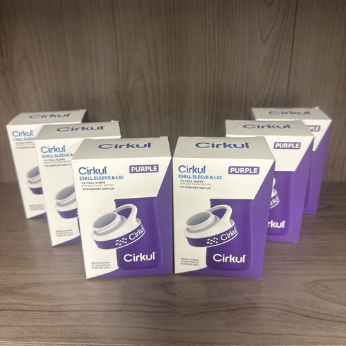 Lot of Six (6) Cirkul Chill Sleeve & Comfort-Grip Lid for 22oz Bottle ...