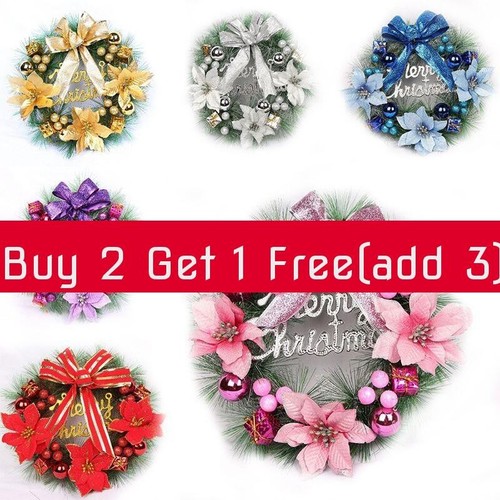 Luxurious Pvc Christmas Wreath For Front Door Elegant Xmas Party ...