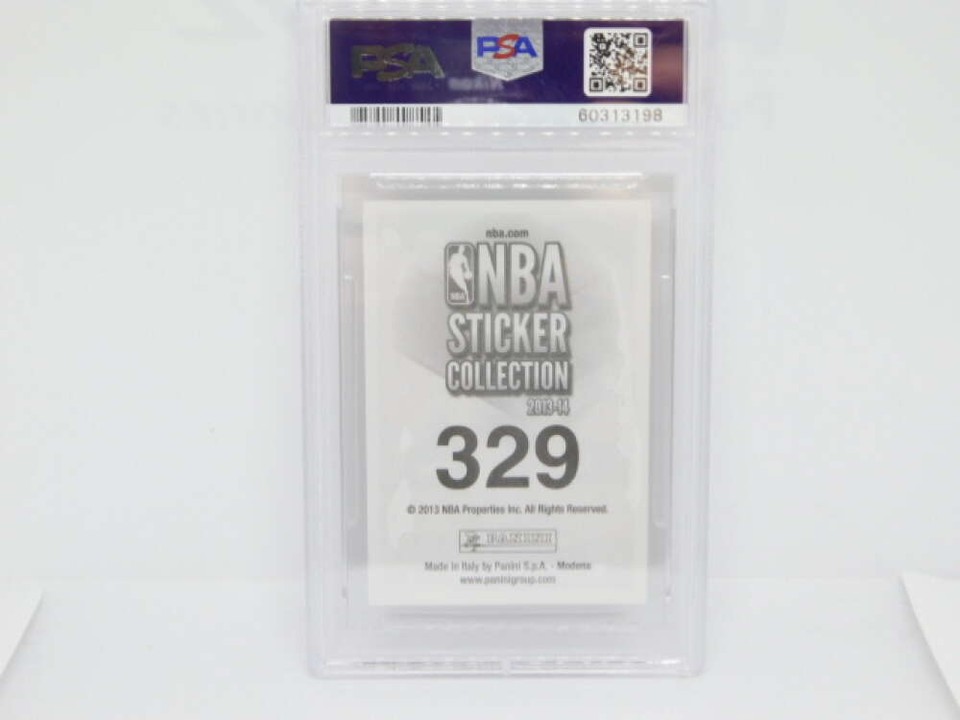 2013-14 Panini Stickers #329 LeBron James Kobe Bryant PSA 7 Serial ...