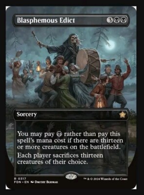Magic The Gathering Blasphemous Edict (Borderless) 0317 Foundations Non ...