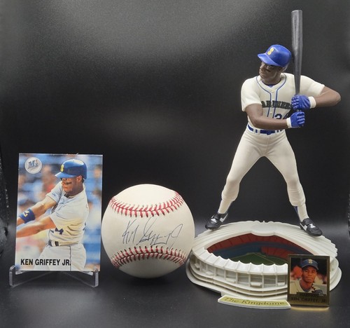 KEN GRIFFEY JR Autographed Ball 1992 Starting Lineup Kingdome, Card ...