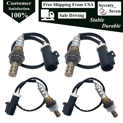 4pcs Downstream and Upstream O2 Oxygen Sensor Kit Fit 1999-2008 Ford F ...