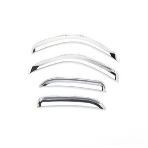 Putco 480402 4 Piece In-Channel Chrome Window Visors for 03-08 Honda ...