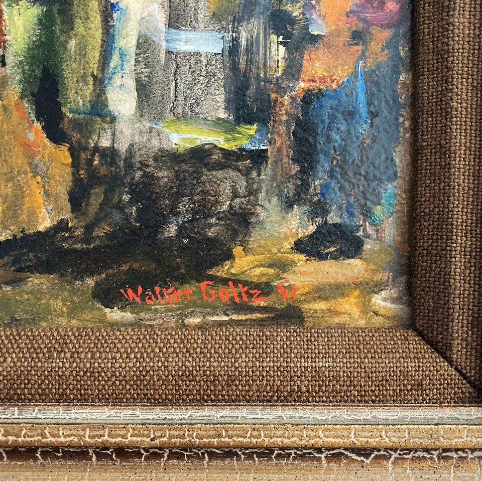 Listed Artist WALTER GOLTZ Signed Vtg Impressionist Oil Painting ...