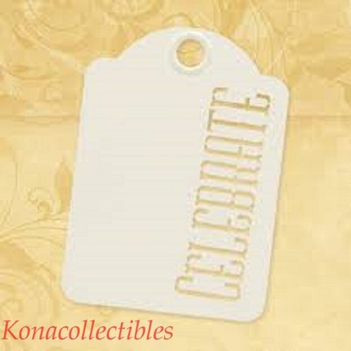 Graphic 45 Staples STENCIL-CUT ATC TAGS IVORY CELEBRATE (10) Scrapbook ...