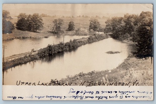 North Bennington Vermont VT Postcard RPPC Photo Upper Lake Paran 1910 ...
