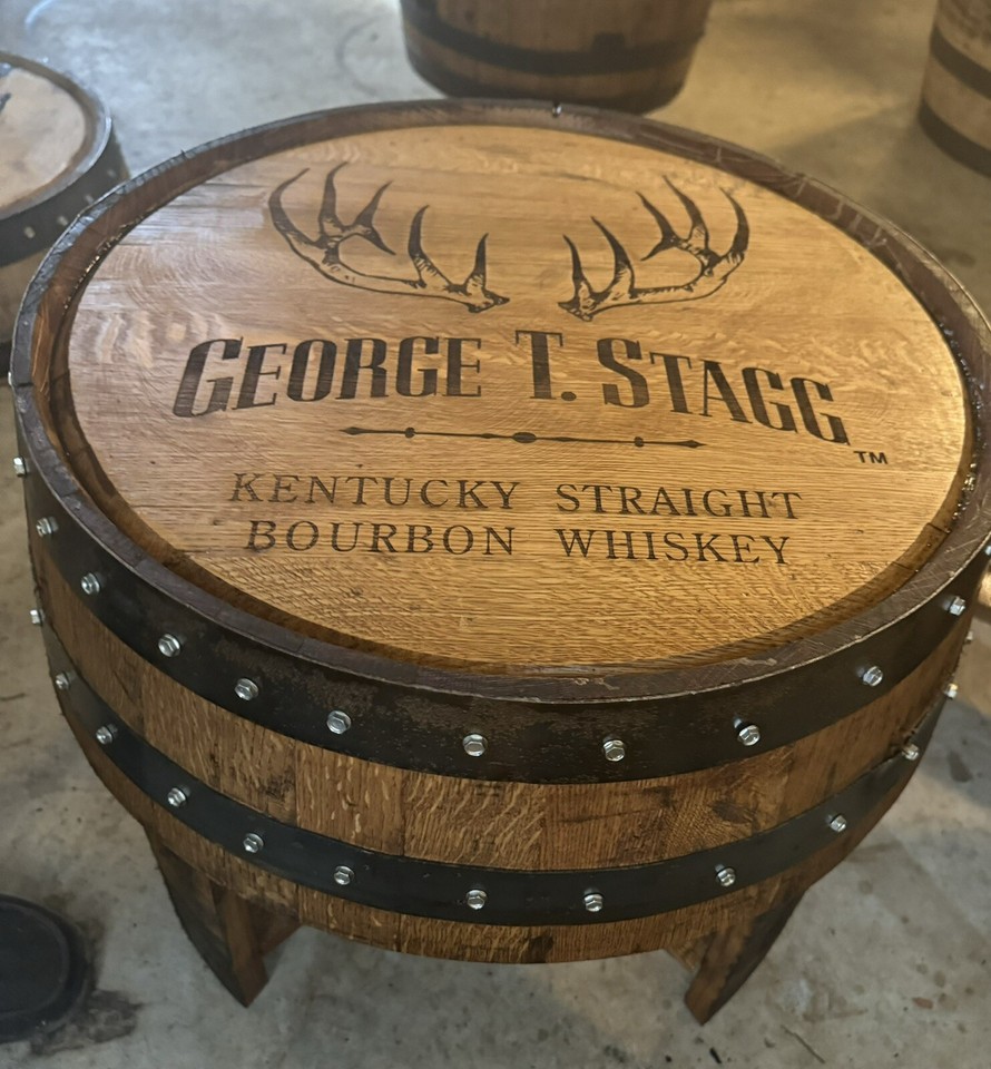 Whiskey Barrel End Table - Barrel Head End Table Customized Engraving ...